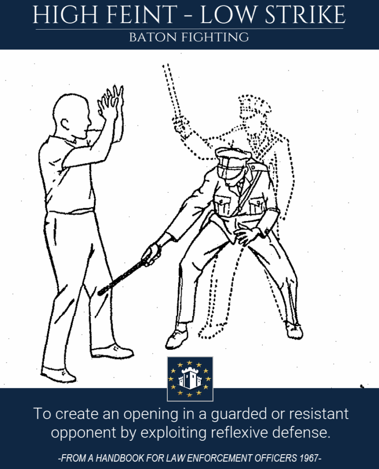 Police Baton Techniques - Feint High - Strike low